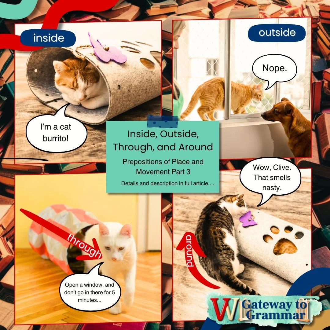 Prepositions of Place and Movement 3 - Inside, Outside, Through, and ...