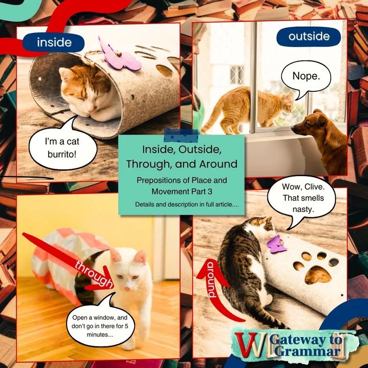 Prepositions of Place and Movement 3 - Inside, Outside, Through, and ...