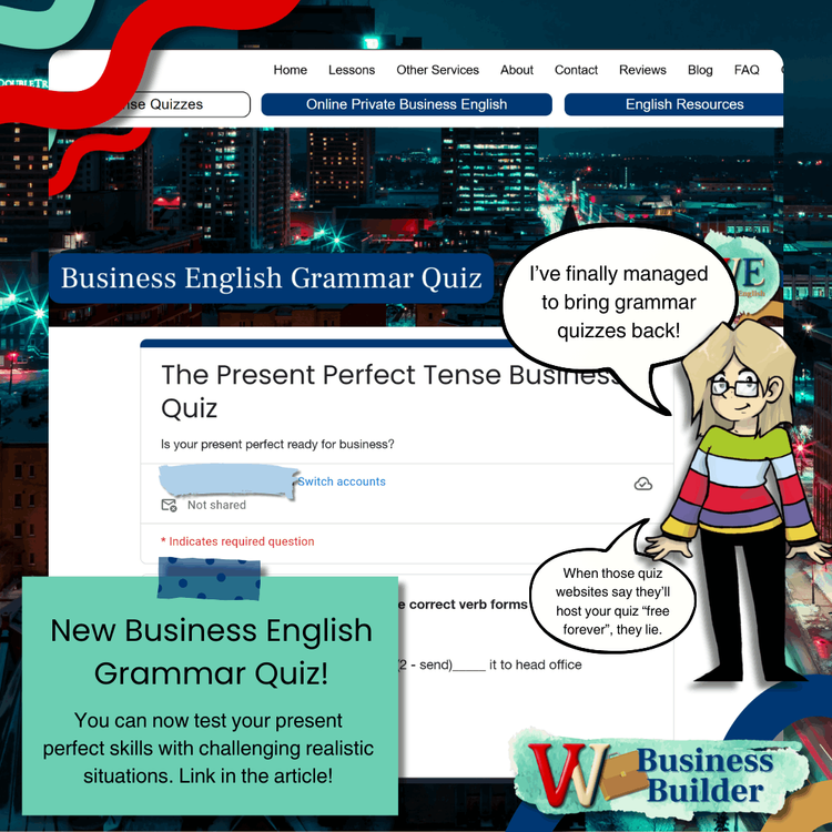 New Business English Grammar Quiz Available! |Business Builder ...