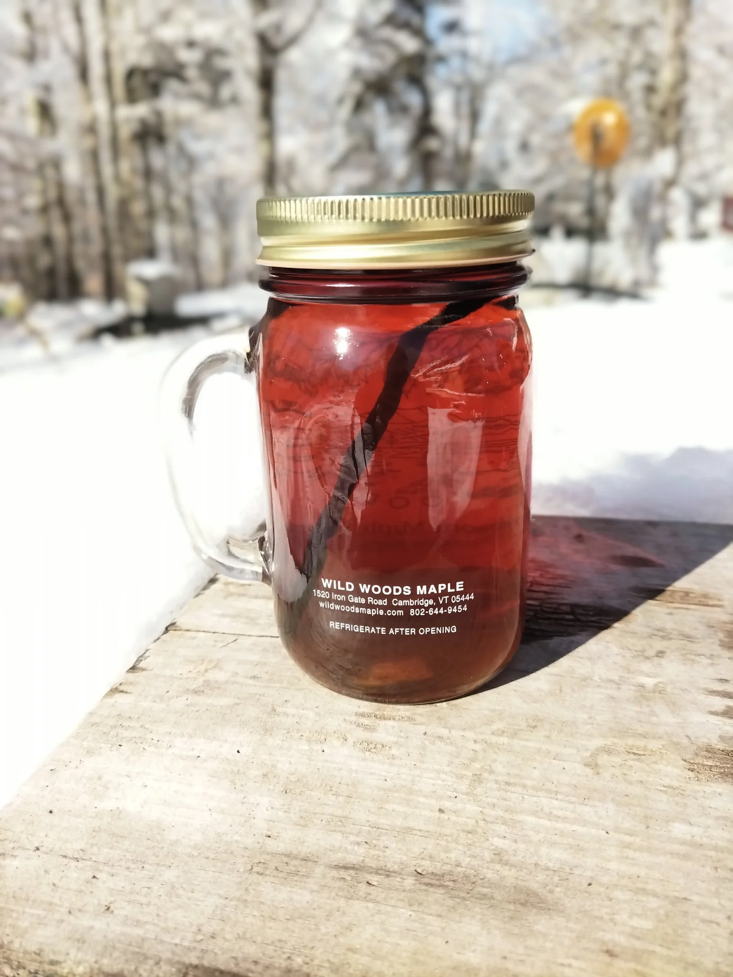A Liter of Organic Vermont Maple Syrup in a Glass Bottle | Wild Woods ...