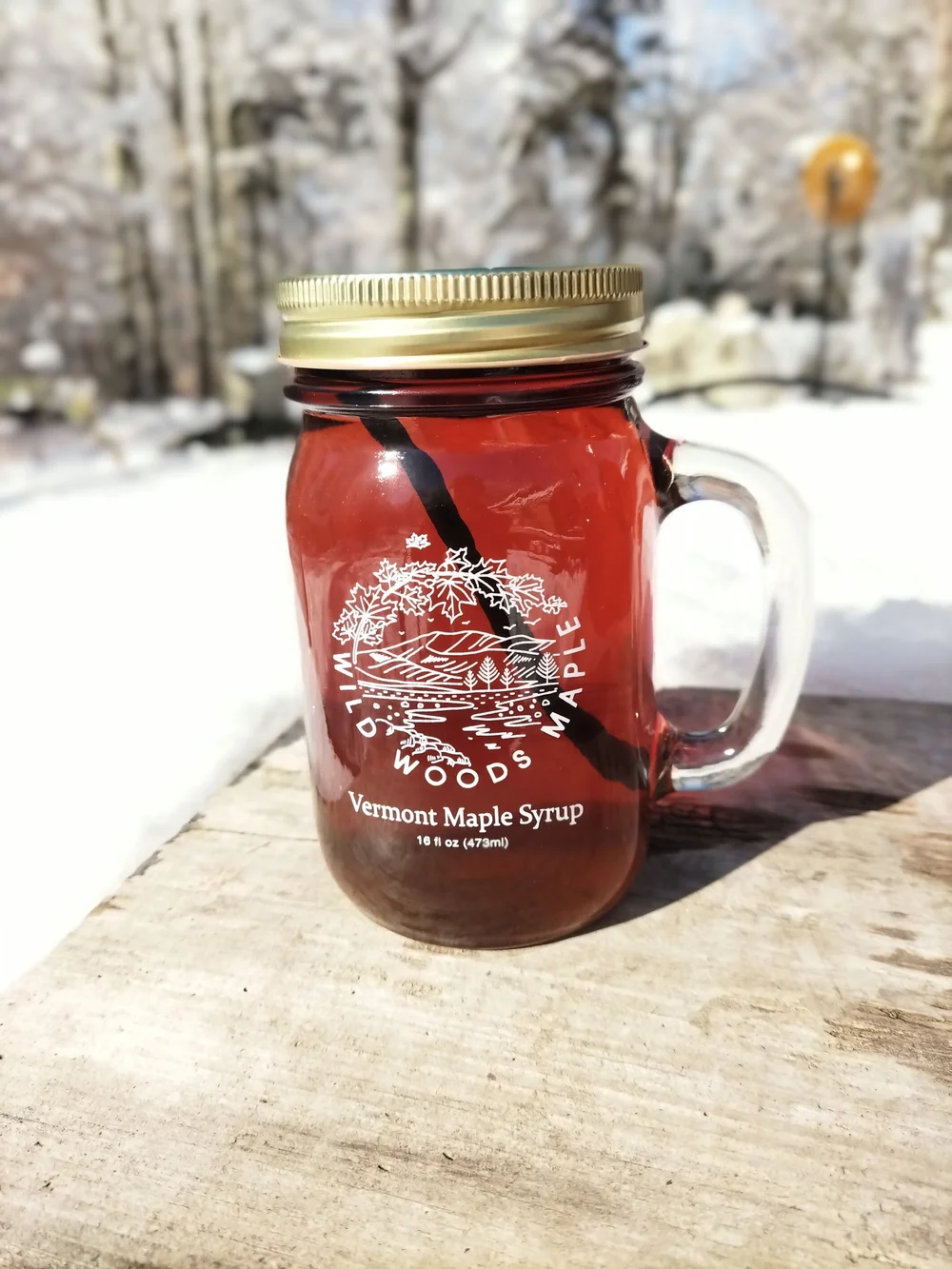 A Liter of Organic Vermont Maple Syrup in a Glass Bottle | Wild Woods ...