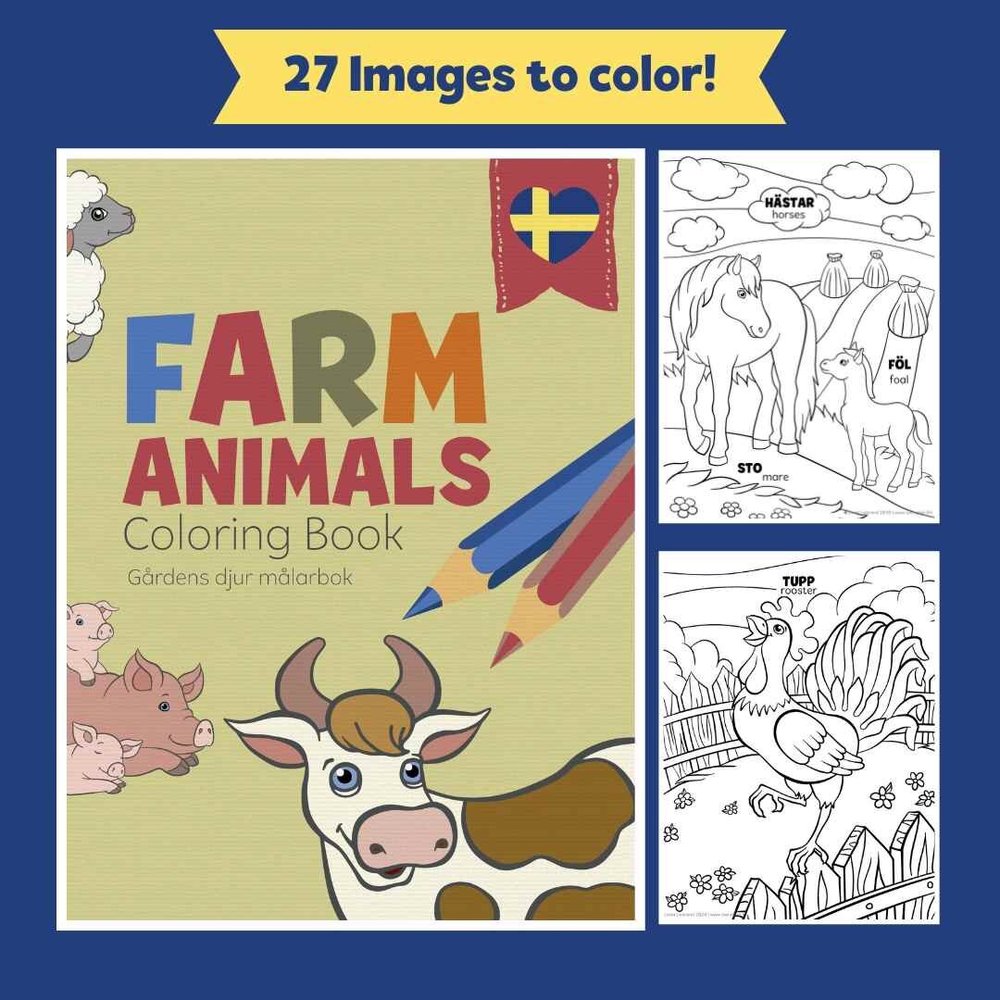 Swedish Coloring Book: My First Swedish Words PDF and Paperback ...