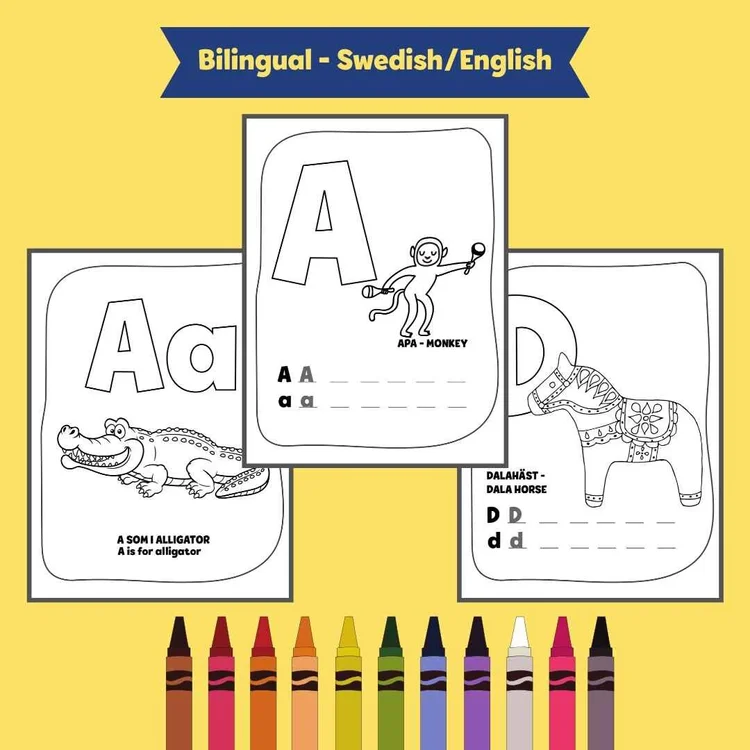 Swedish Coloring Book: My First Swedish Words PDF and Paperback ...