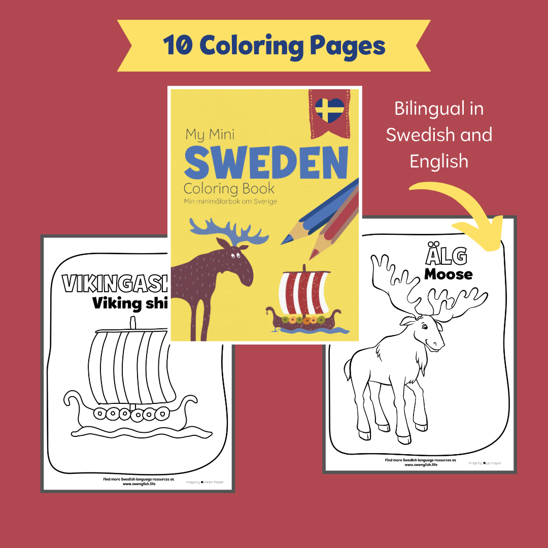 Swedish Coloring Book: Learn About Farm Animals in Swedish — Swenglish Life