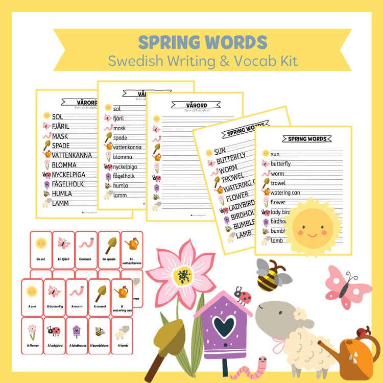 Swedish Spring Words and Language Activity Bundle PDF — Swenglish Life