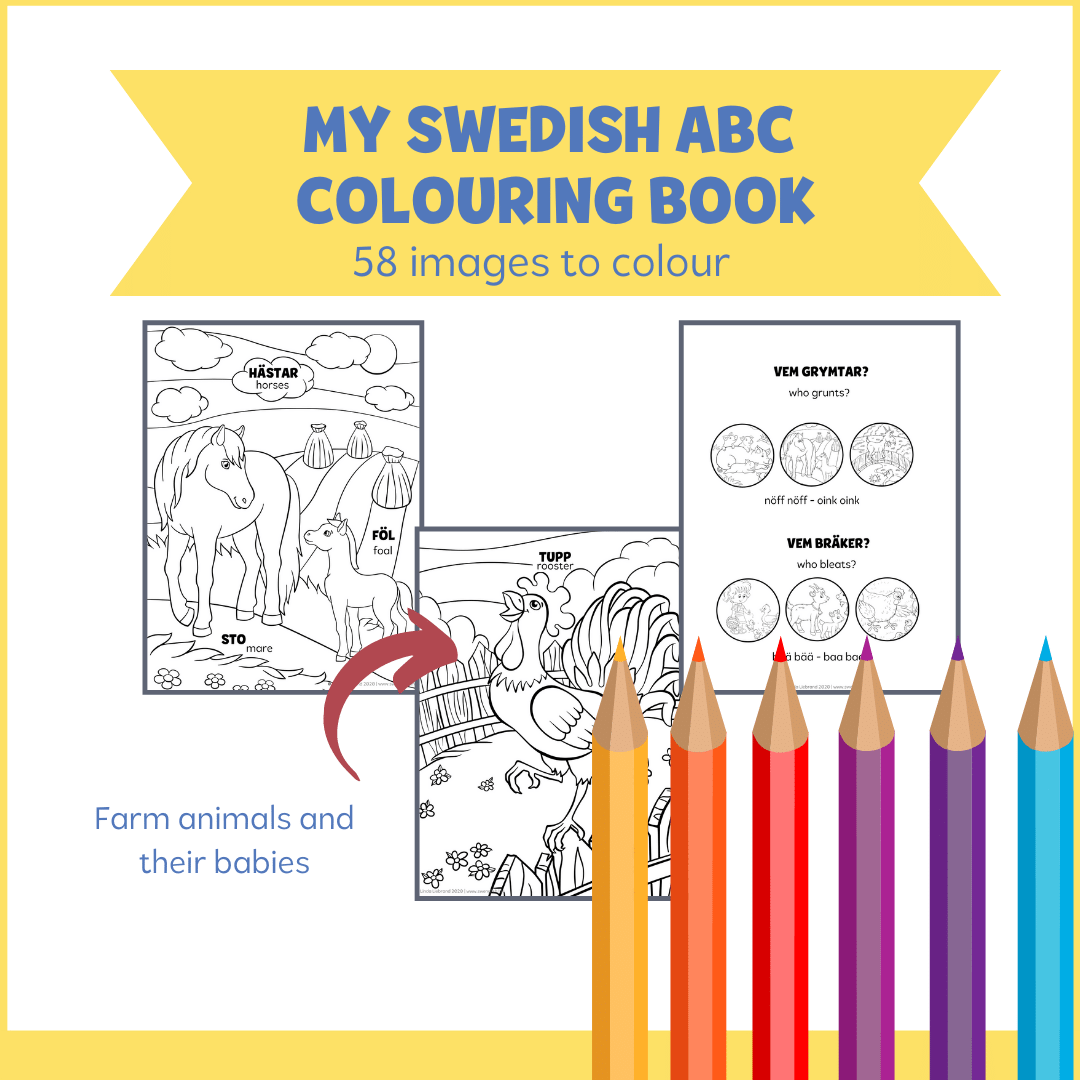 Swedish Coloring Book: My First Swedish Words PDF and Paperback ...