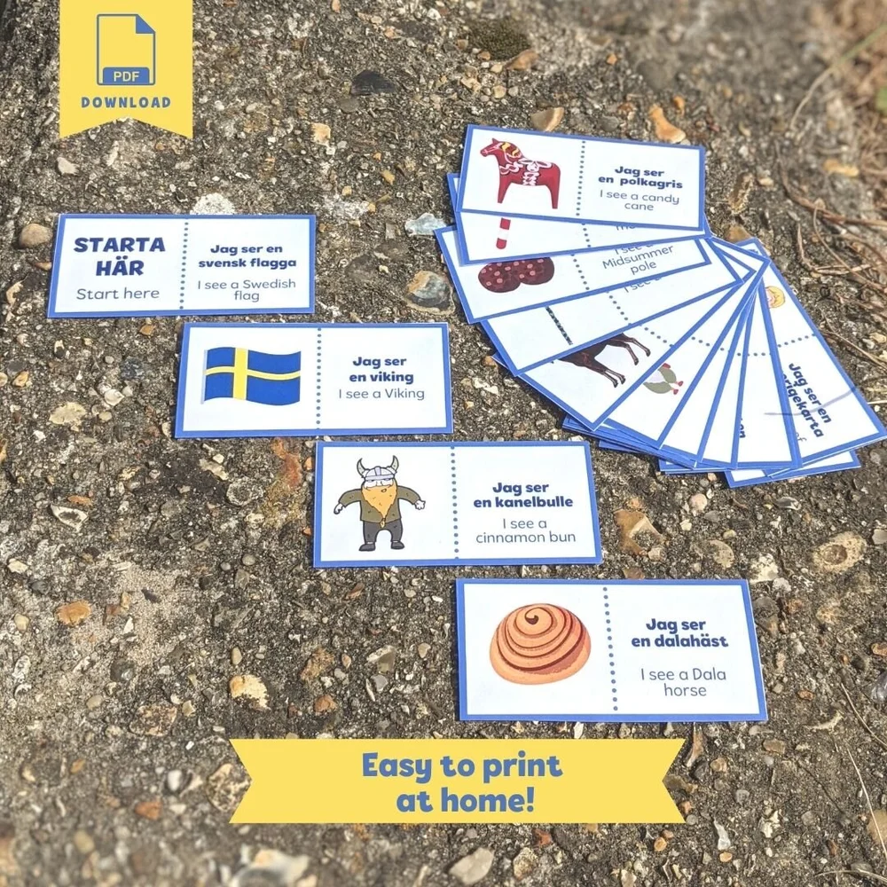 Swedish Games For Kids: Printable Sweden Dominoes — Swenglish Life