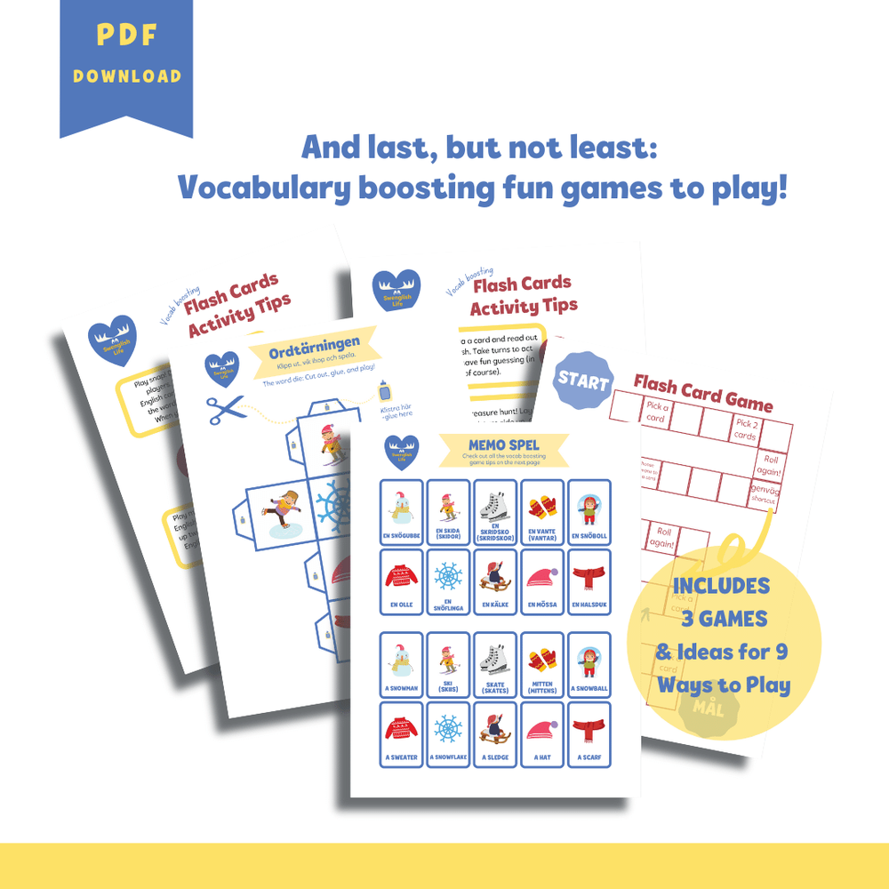 Swedish Verbs Activity and Vocab Kit PDF (ages 4+) — Swenglish Life