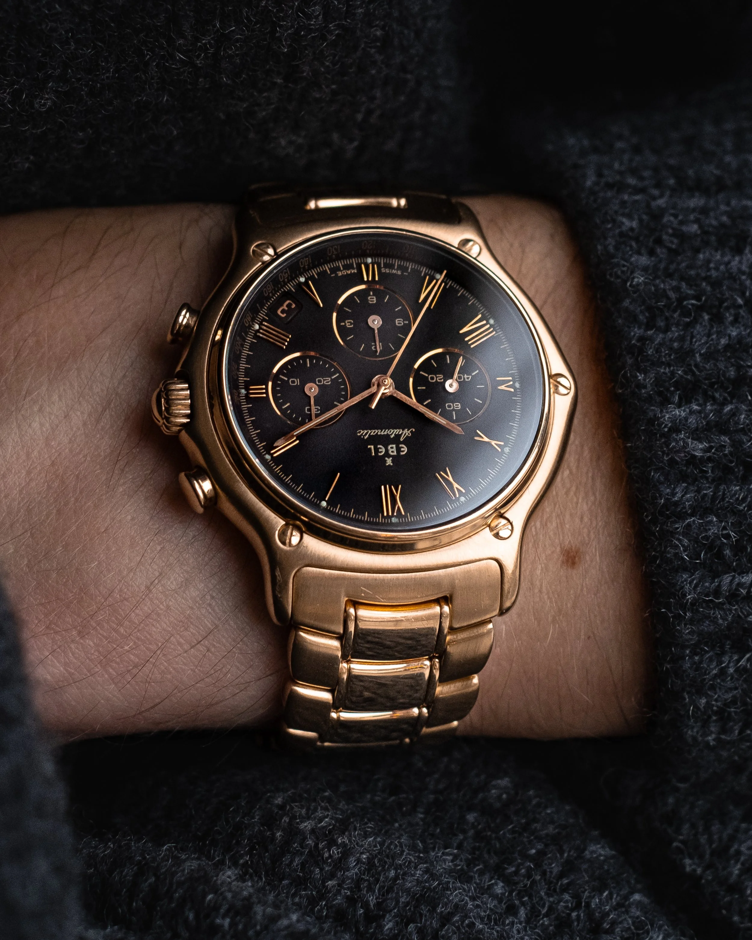 1990's Ebel 'El Primero' Chronograph 5134901 Pink Gold — Watch Brothers ...