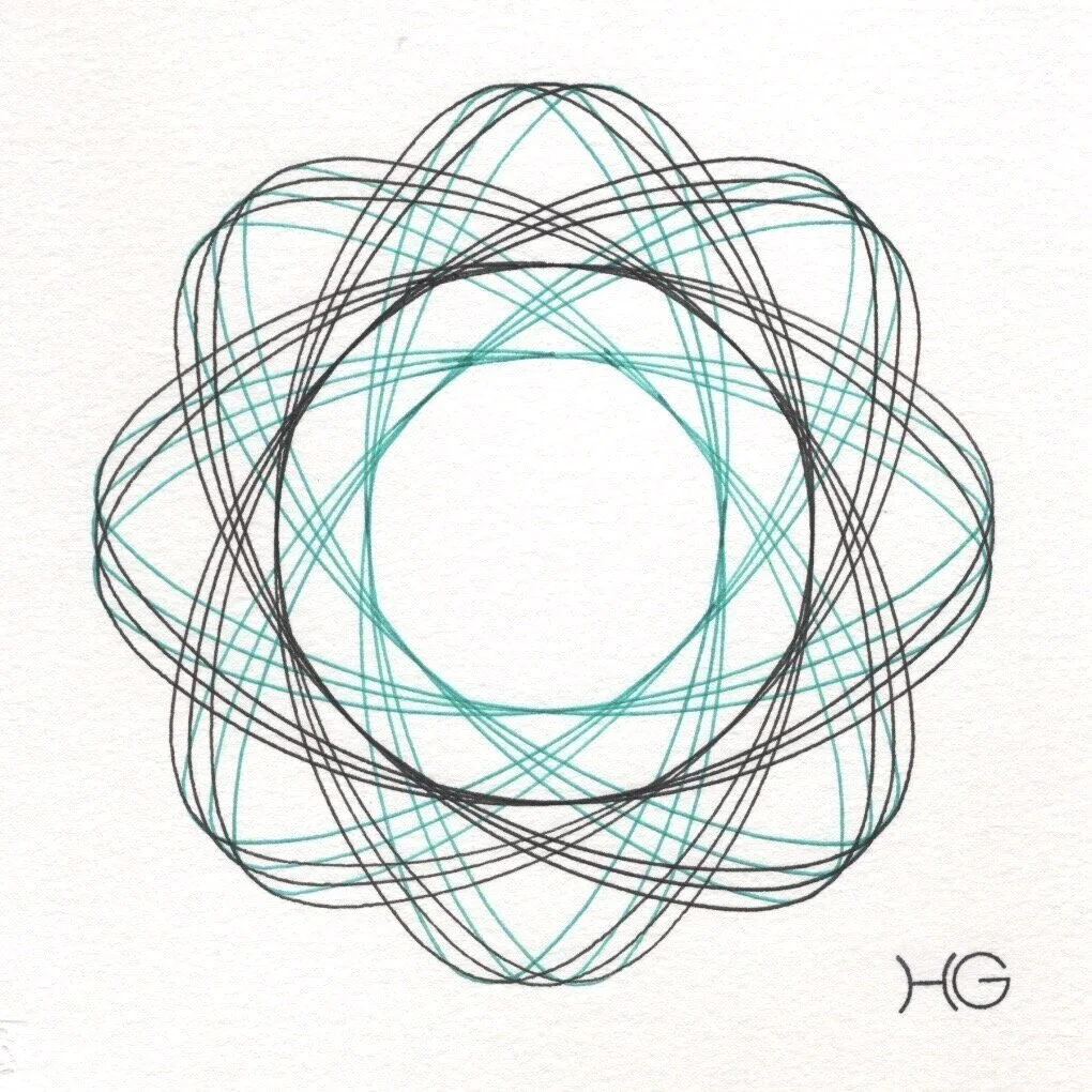 Original contemporary geometric circle art, works on paper. Create ...