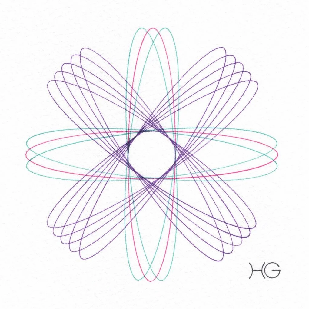 Original contemporary geometric circle art, works on paper. Create ...