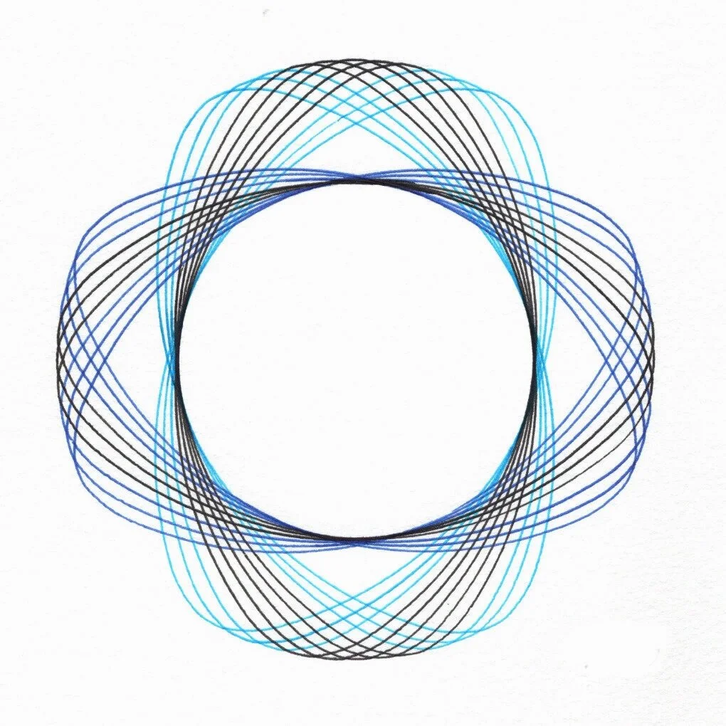 Original contemporary geometric circle art, works on paper. Create ...