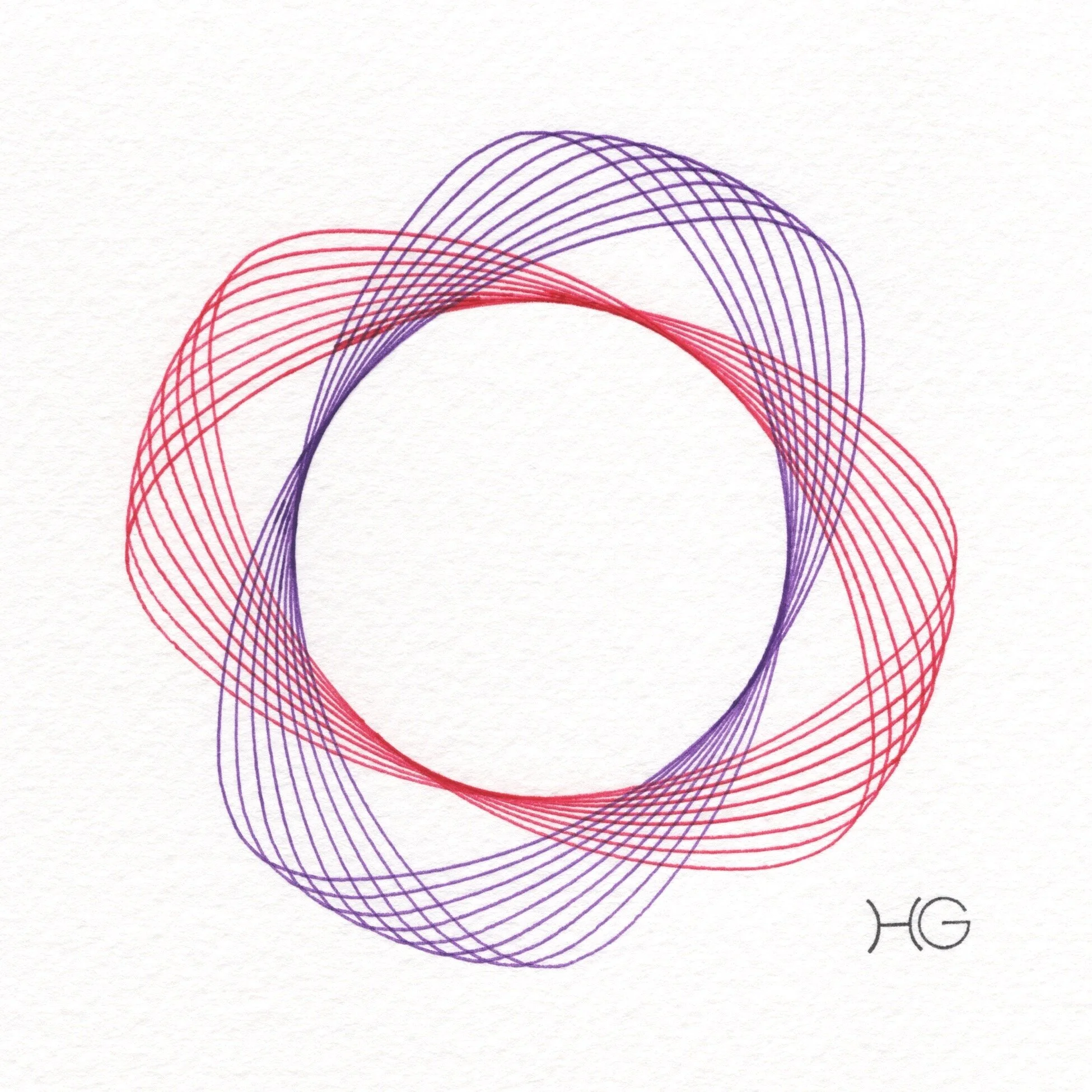 Original contemporary geometric circle art, works on paper. Create ...