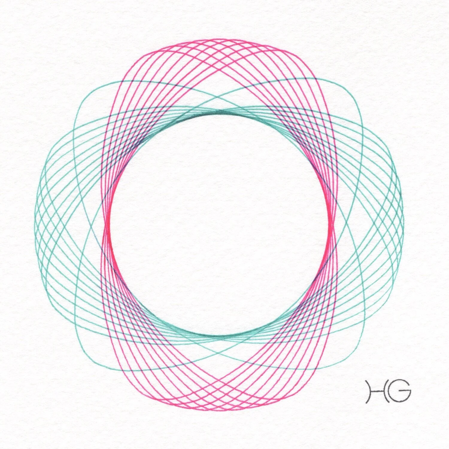 Original contemporary geometric circle art, works on paper. Create ...