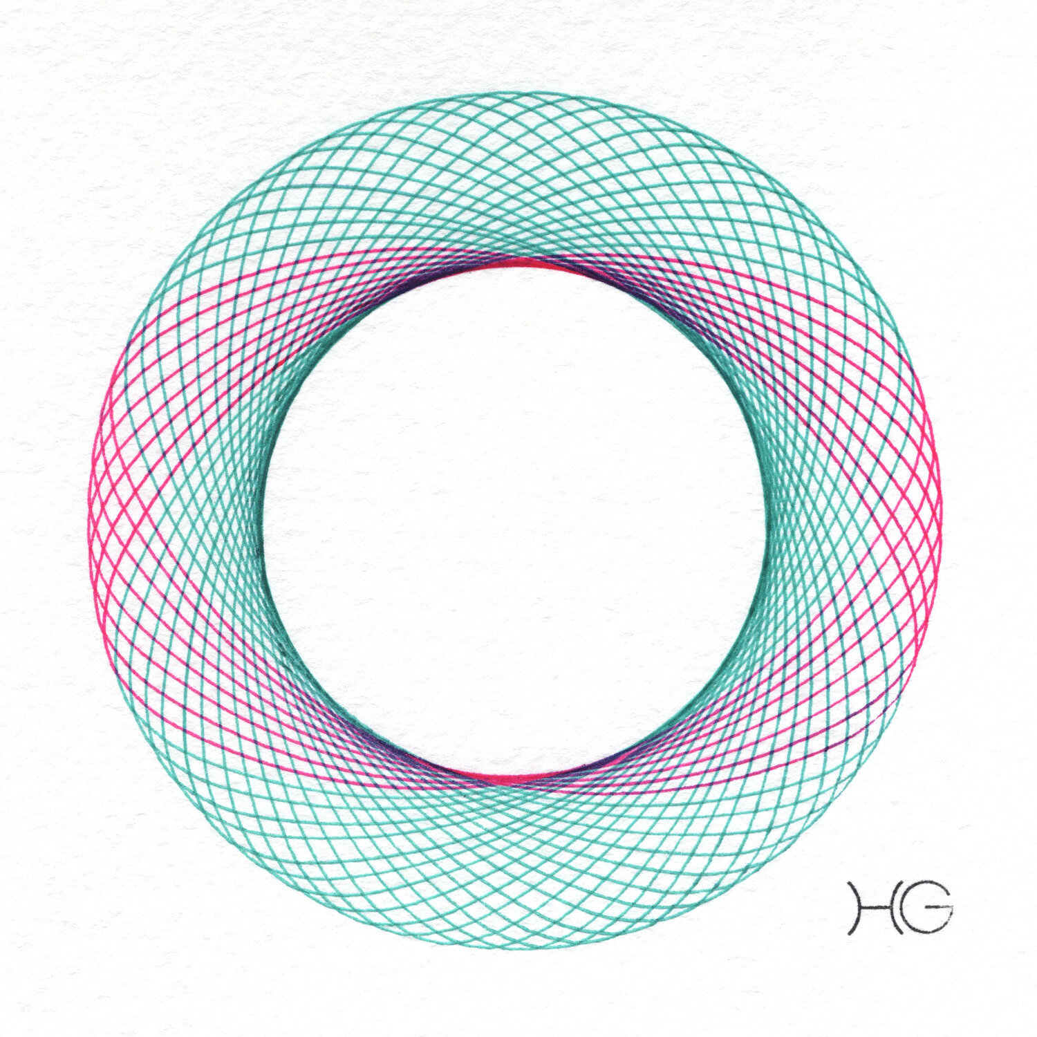 Original contemporary geometric circle art, works on paper. Create ...