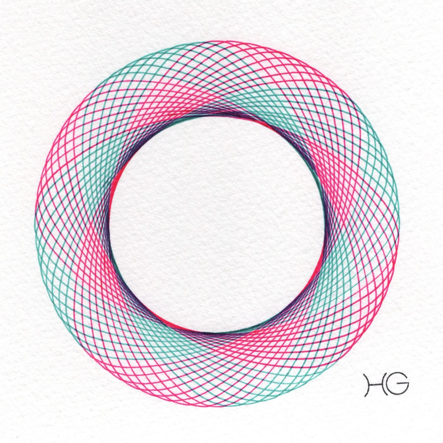 Original contemporary geometric circle art, works on paper. Create ...