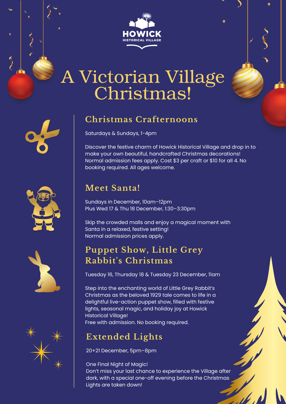 Victorian Christmas celebrations all December long — Howick Historical ...