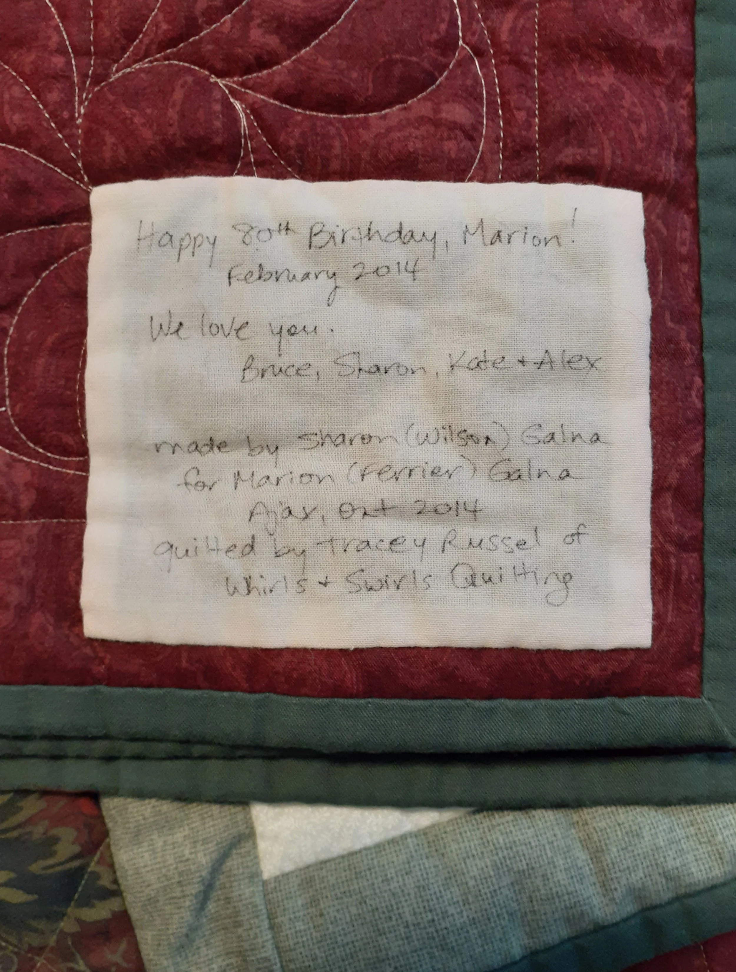 Quilt Labels — Quiltish Corner