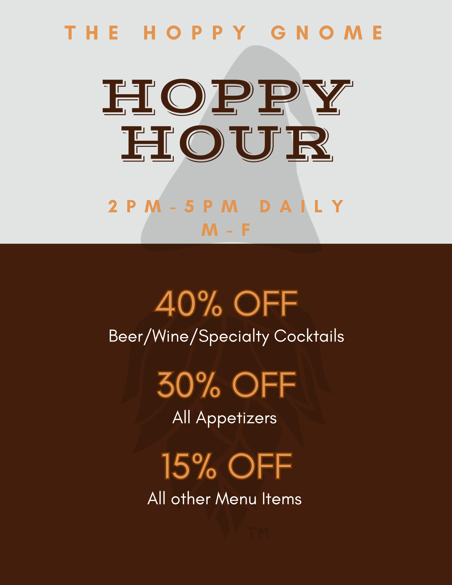 Menu 1 — The Hoppy Gnome