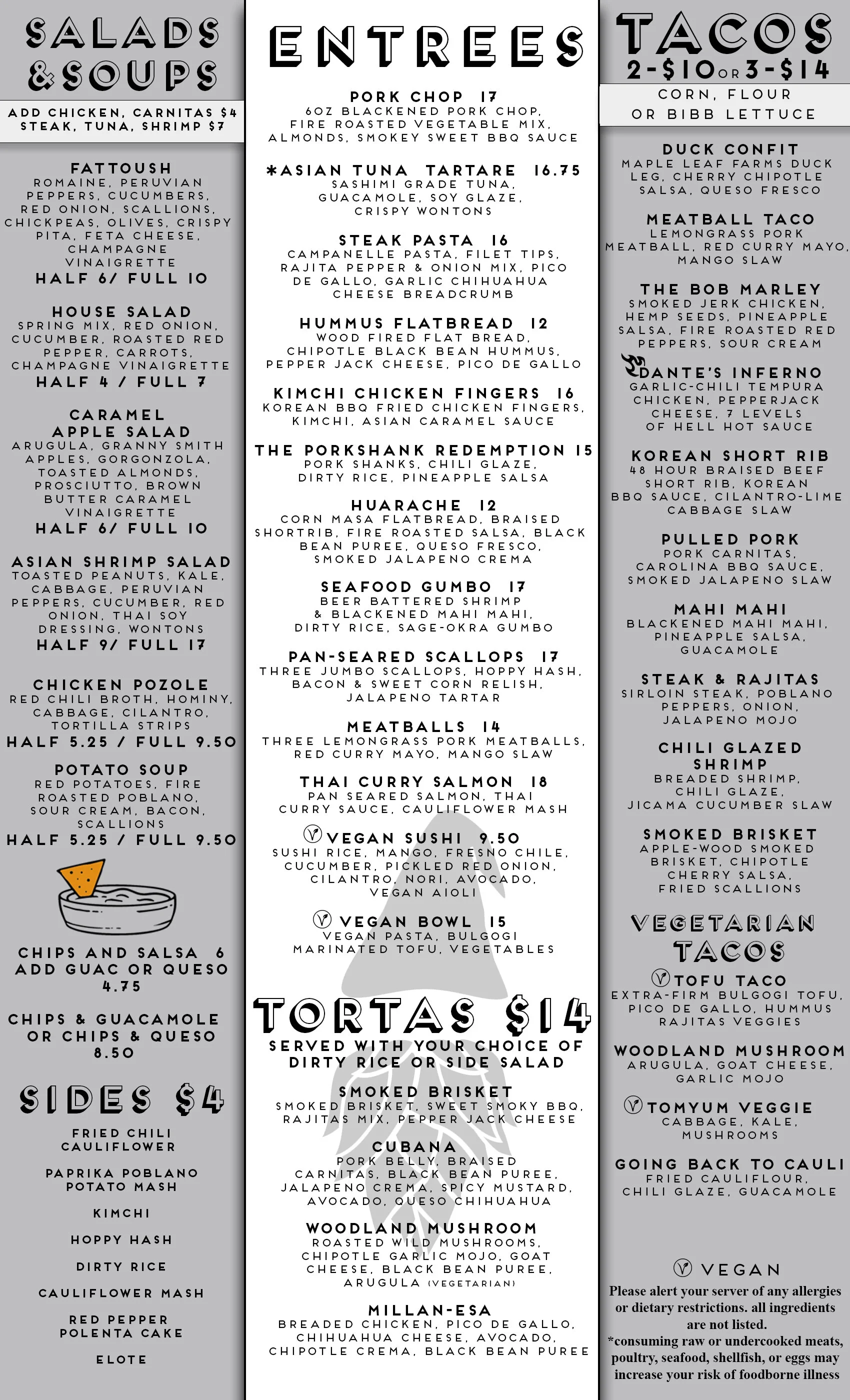 Menu 1 — The Hoppy Gnome