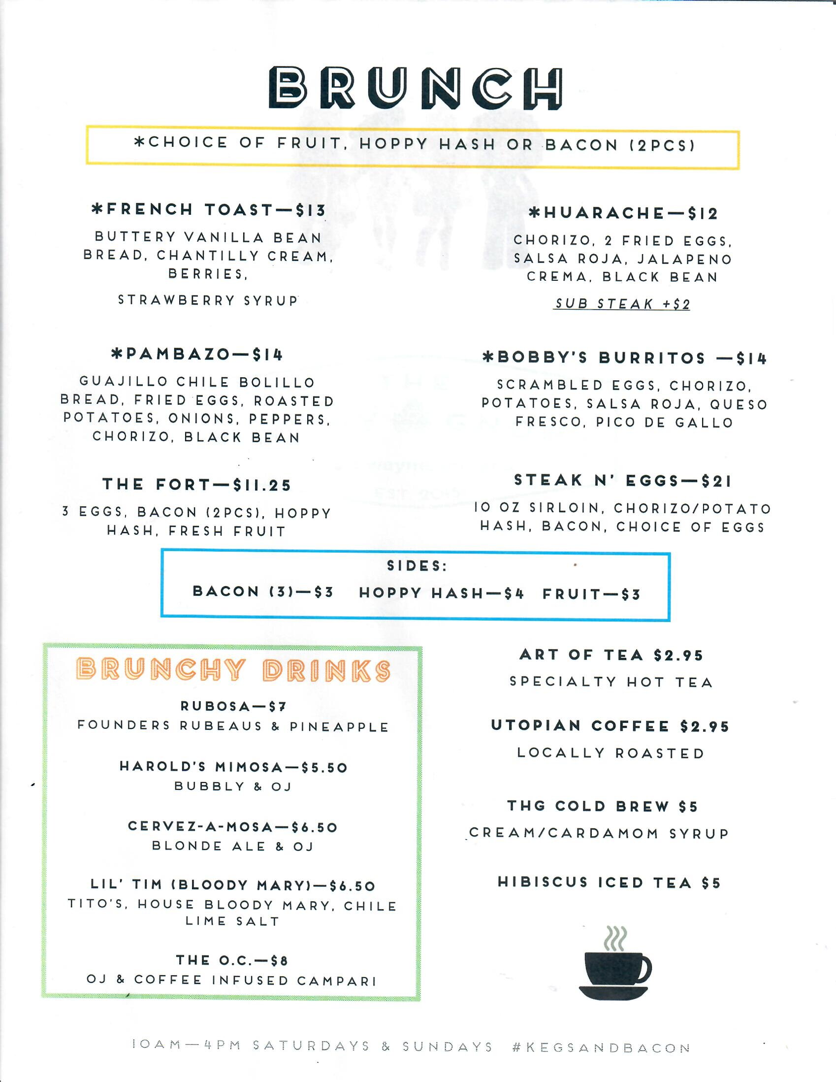 Menu 1 — The Hoppy Gnome