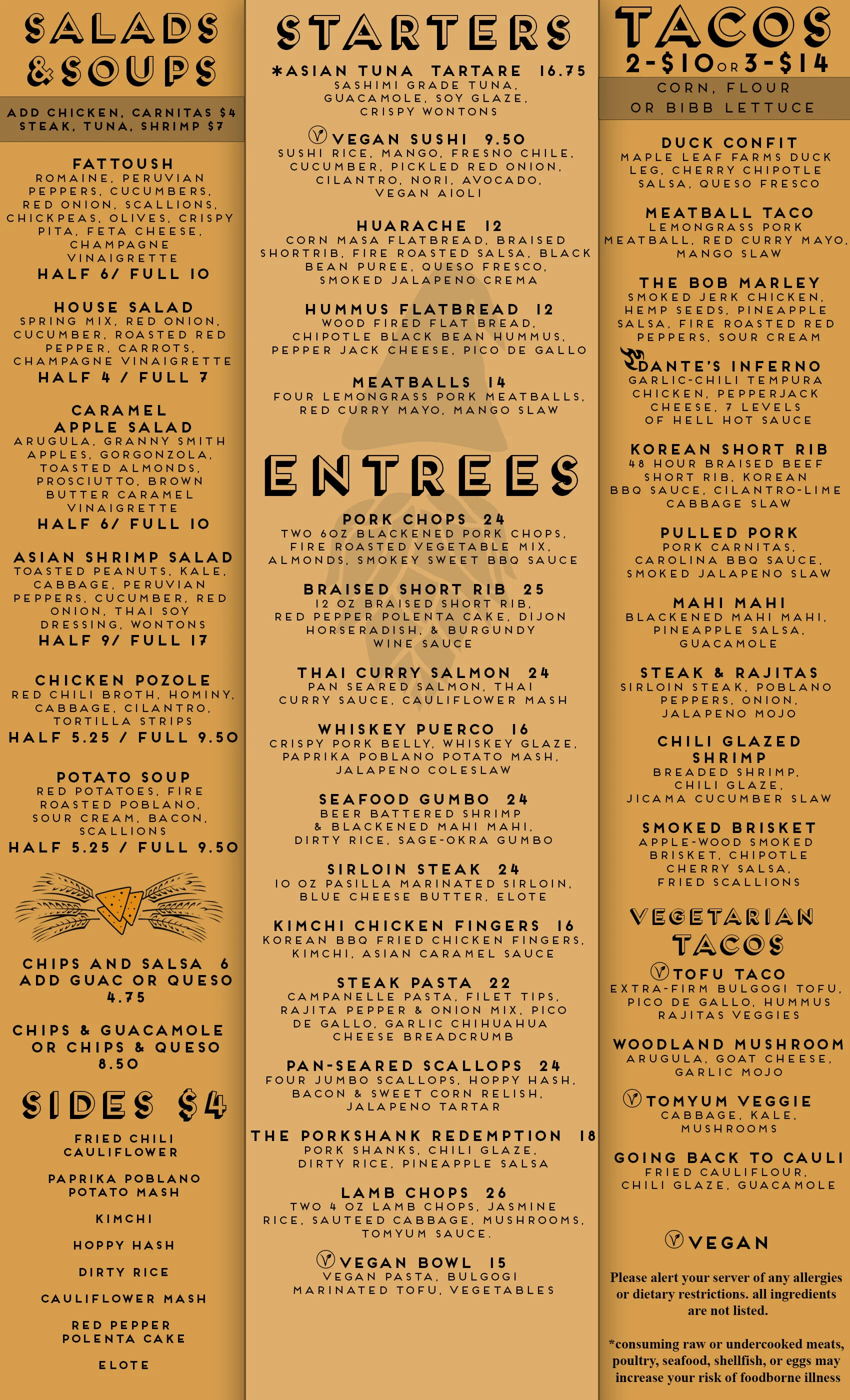 Menu 1 — The Hoppy Gnome