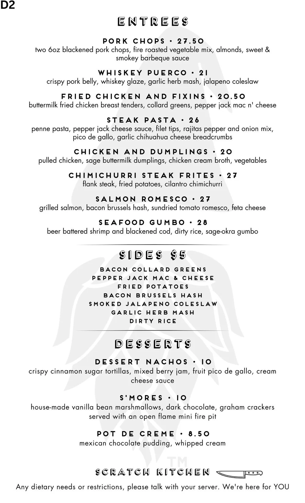 Menu 1 — The Hoppy Gnome