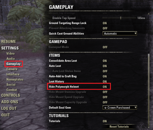 How To Hide Your Helmet In ESO - Hack The Minotaur