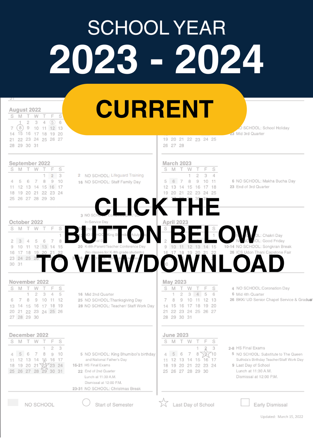 Calendars — ICS Udon Thani - โรงเรียนประชาคมนานาชาติ อุดรธานี