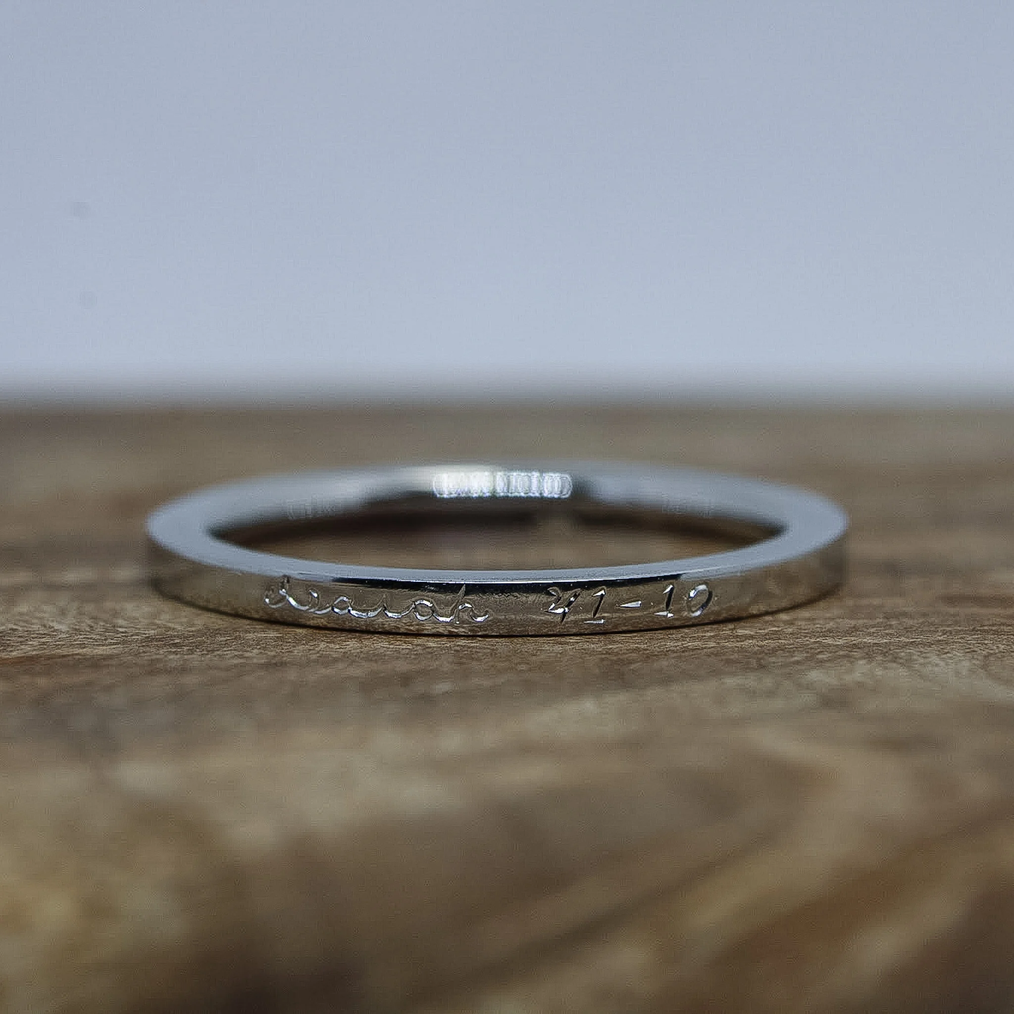 Platinum Bead Set Band — Woods Metals Jewelry