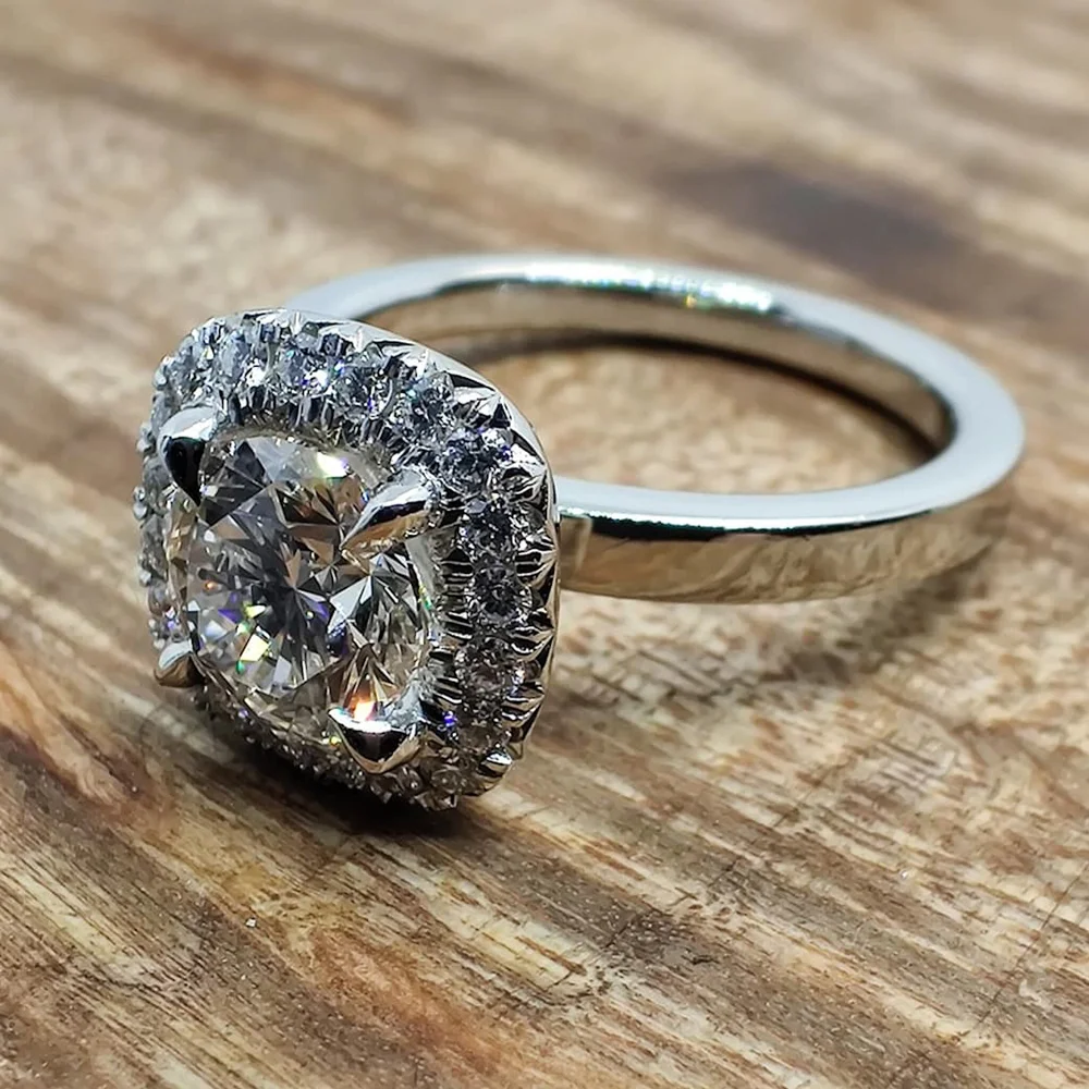 Platinum French Set Wedding Set — Woods Metals Jewelry