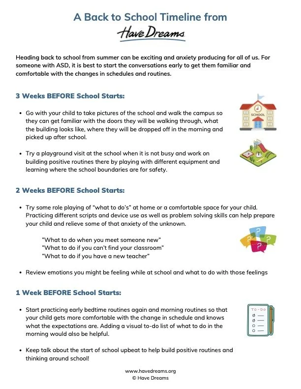 Back to School — Have Dreams