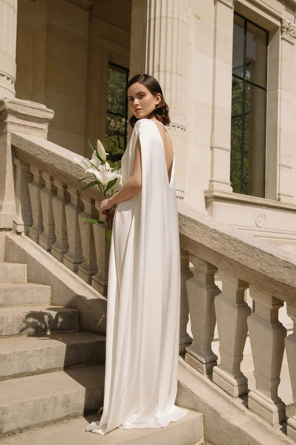 Romantic A-Line Mikado Wedding Dress with Off-Shoulder Flower Details ...