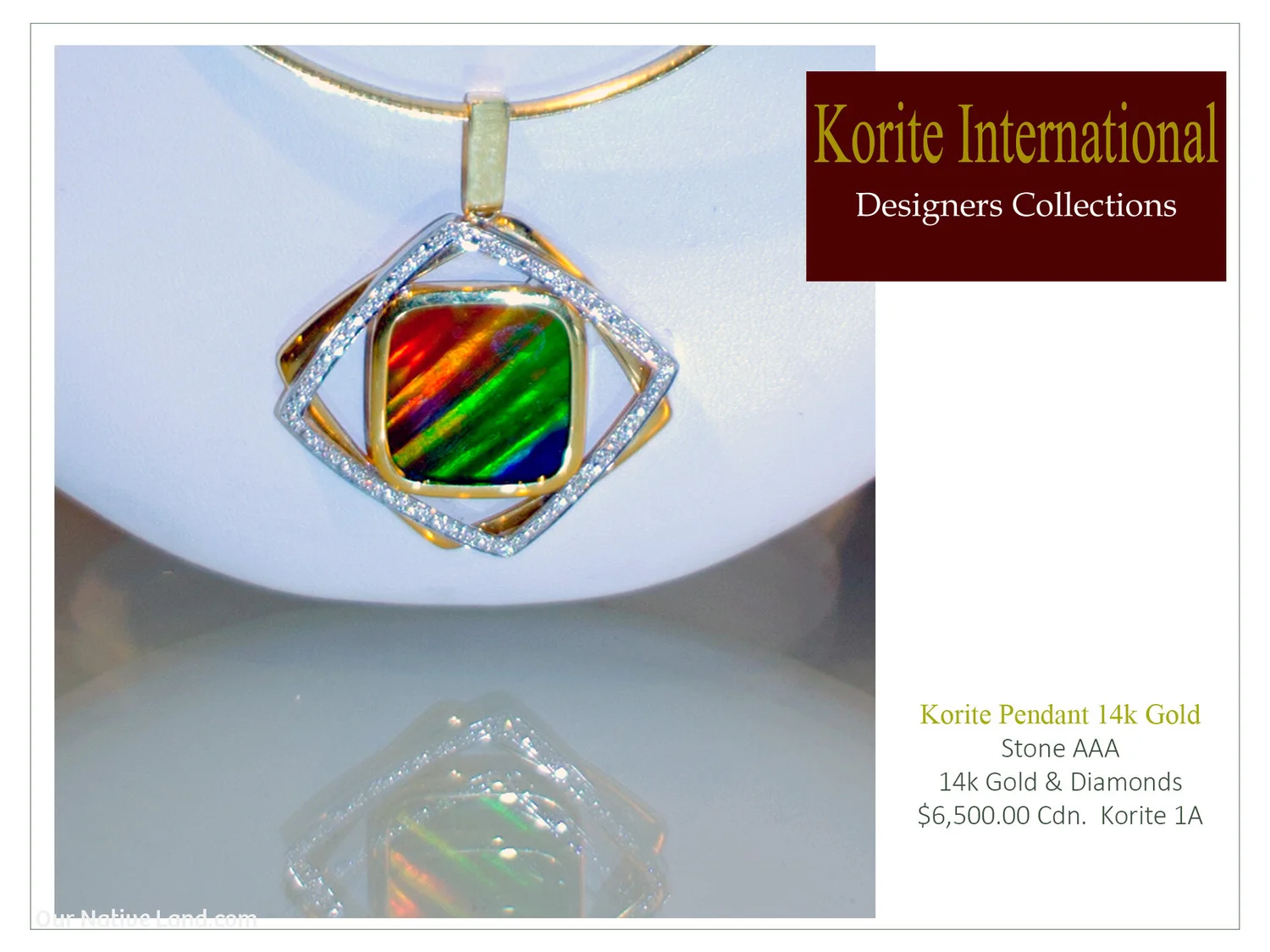 Our Native Land | 14k AMMOLITE JEWELLERY | Korite Collection | Square ...