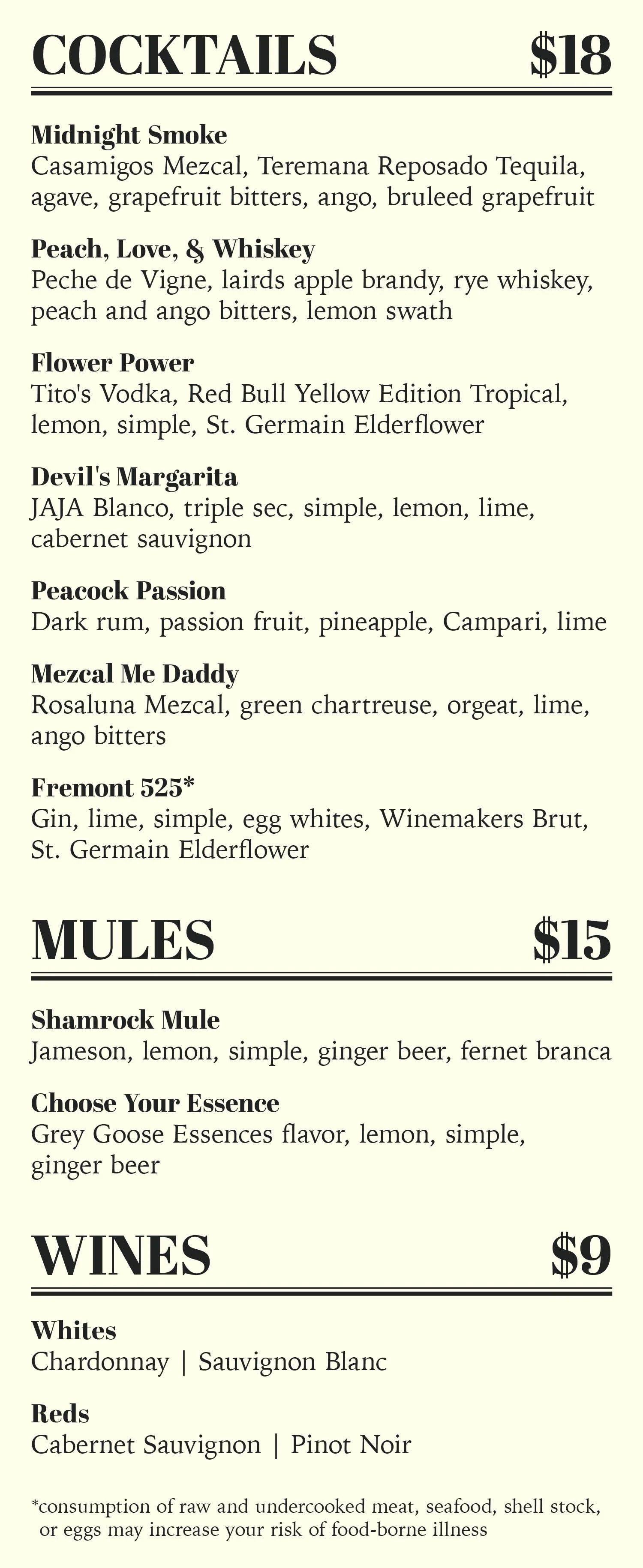 Menu — COMMONWEALTH