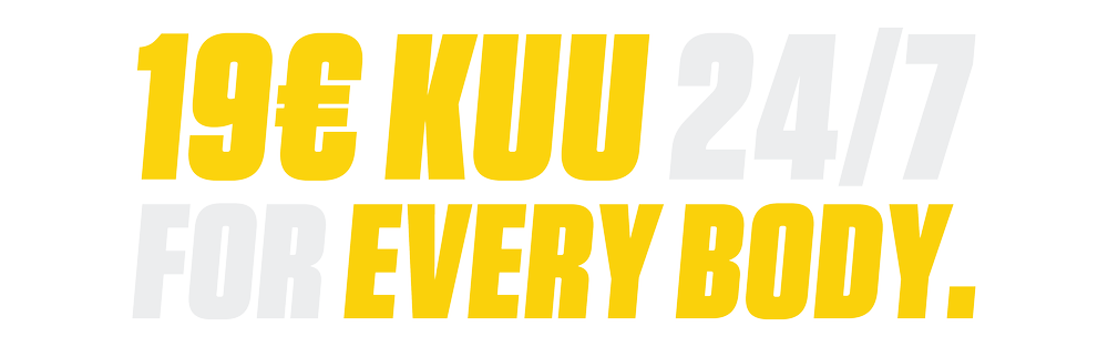 Gym! For Every Body | 19€/kuu | 24/7 | Tallinn | Tartu