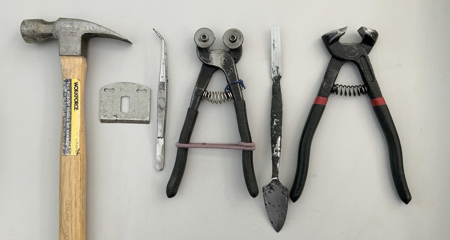 Useful tools for working with slate for mosaics — Rachel Davies Mosaics