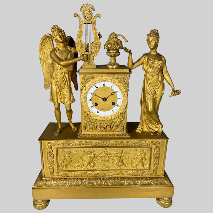 Early 1840's Antique Bronze Louis XV Pendulum Clock — OSMAN ANTIQUE