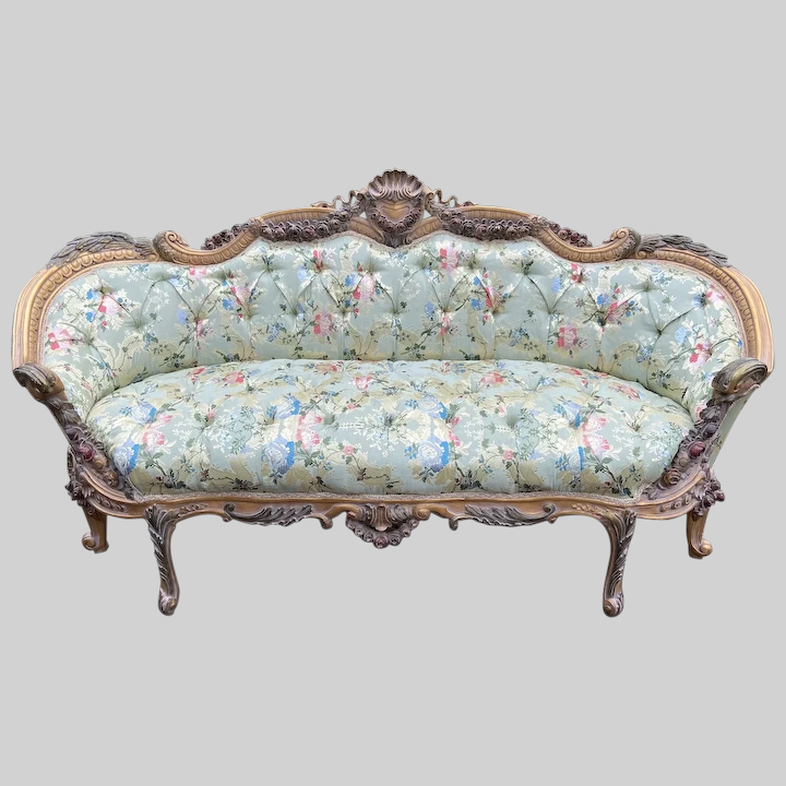 French Louis xvi new sofa in Burgundy tufted velvet -SQ7094867 — OSMAN ...