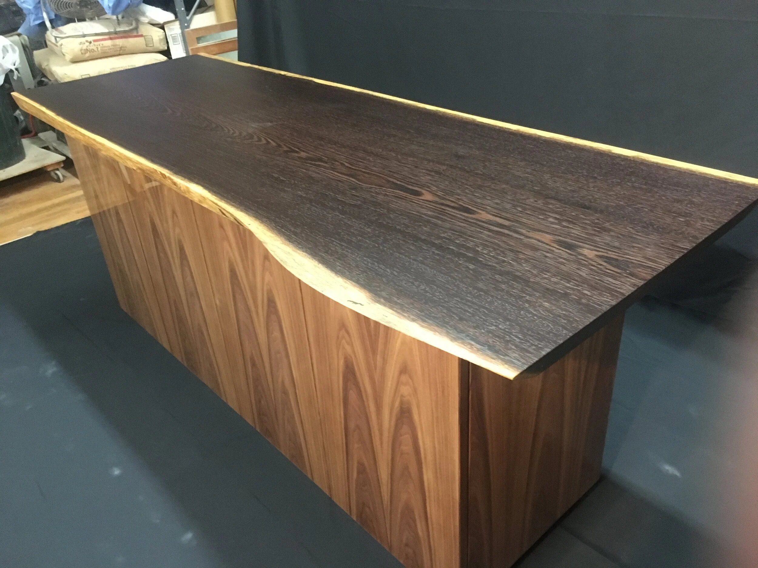 WALNUT & WENGE CONSOLE TABLE — Peter H. Billow