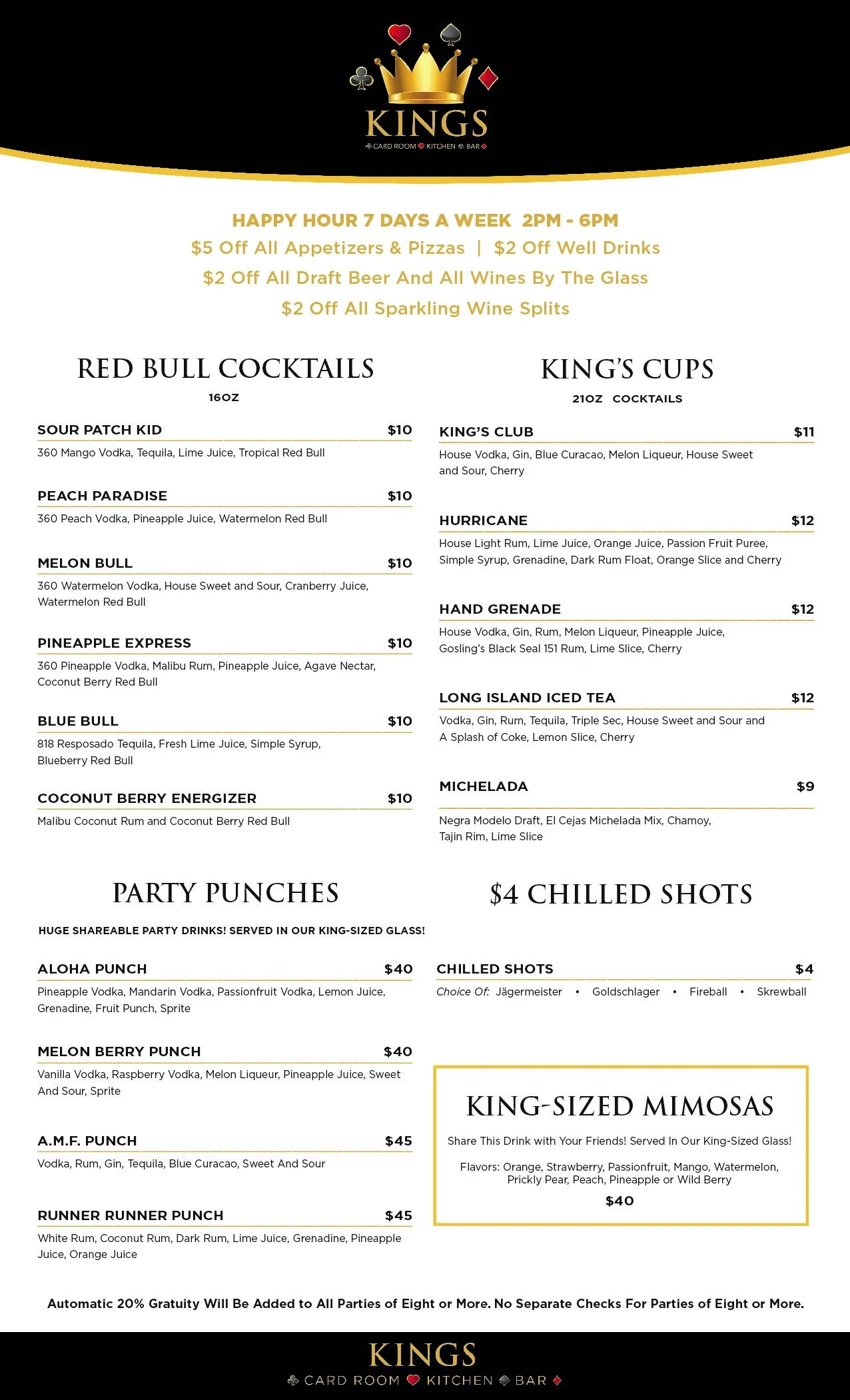 DINING — Kings Card Club