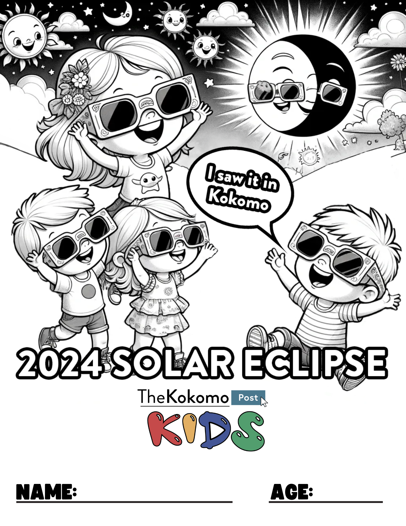 Celebrate the 2024 Solar Eclipse with The Kokomo Post Coloring Contest ...