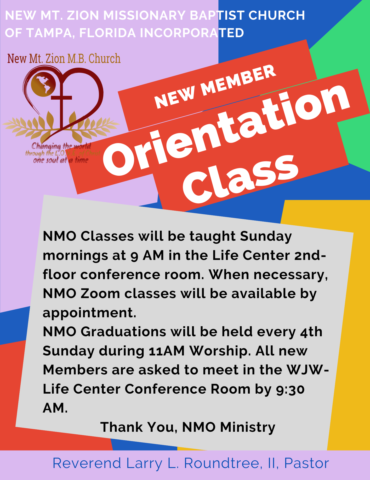 It's Time for Something New — NMZ Tampa | New Mount Zion Missionary ...