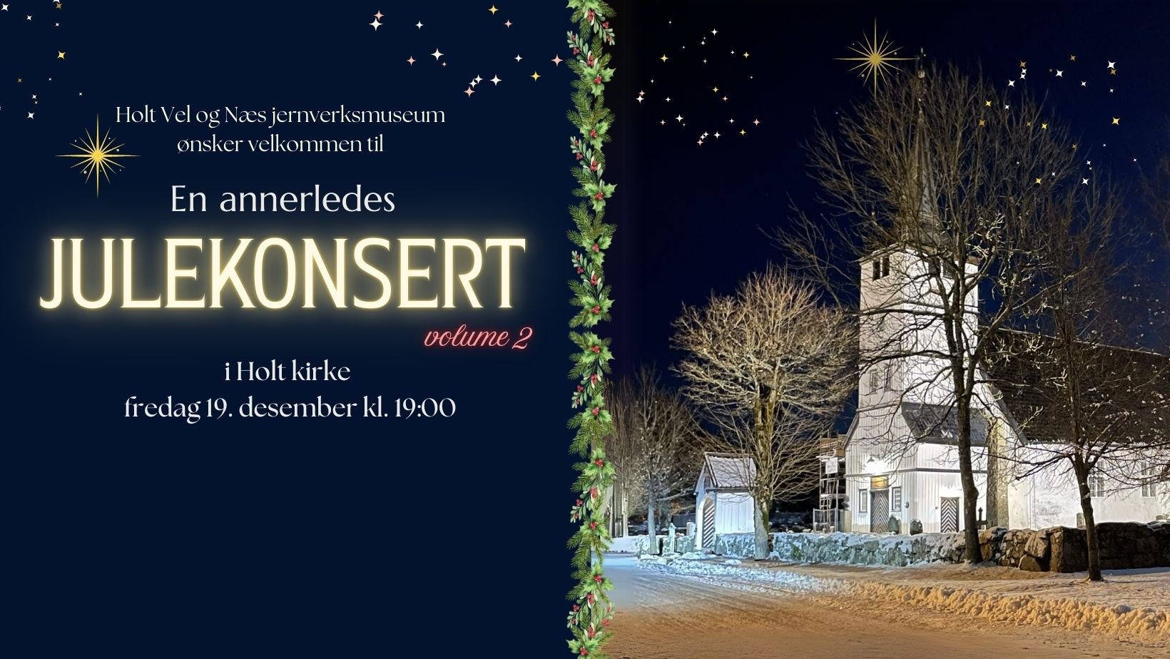 En annerledes julekonsert -Holt kirke — Næs Jernverksmuseum