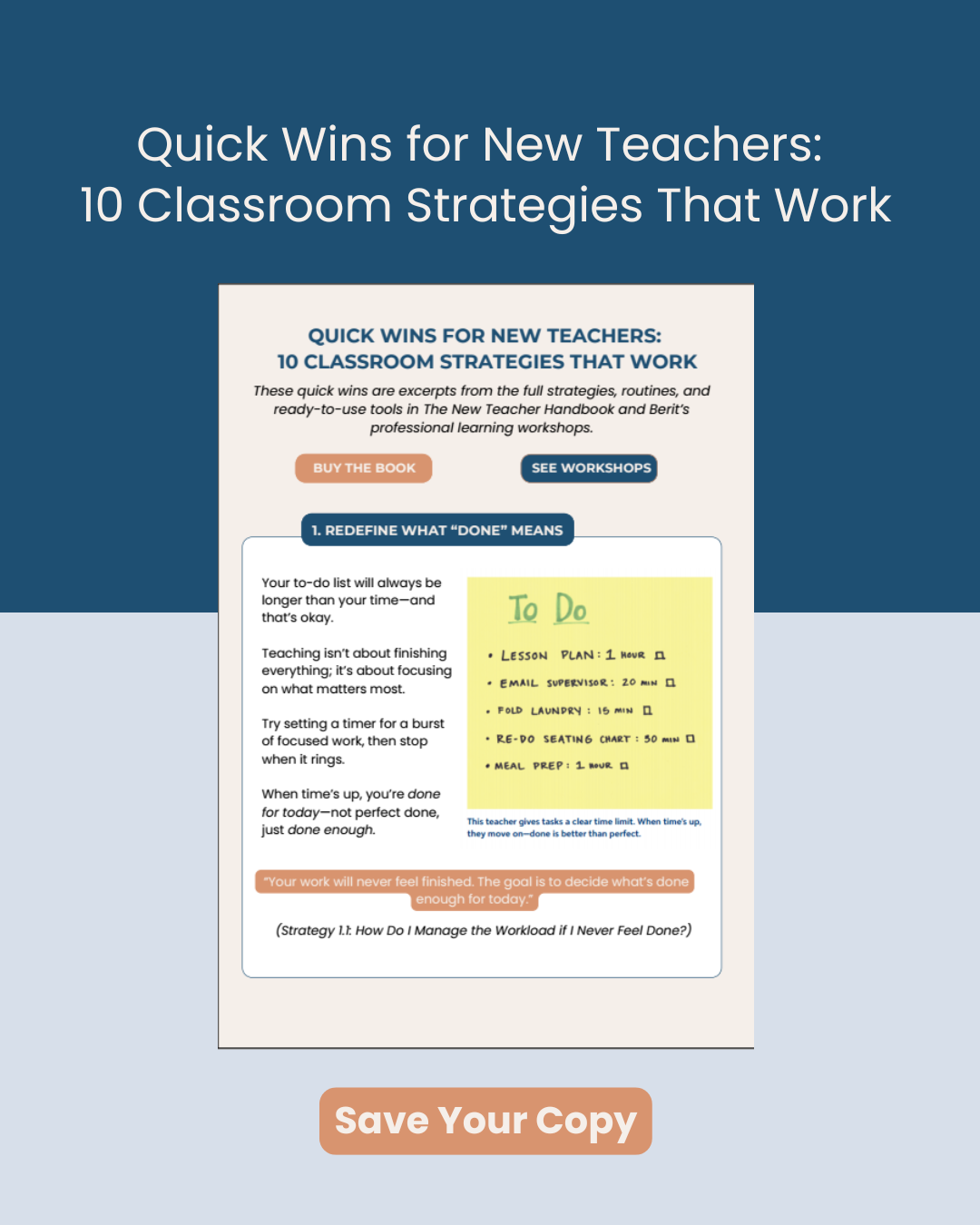 New teacher Checklist — Berit Gordon