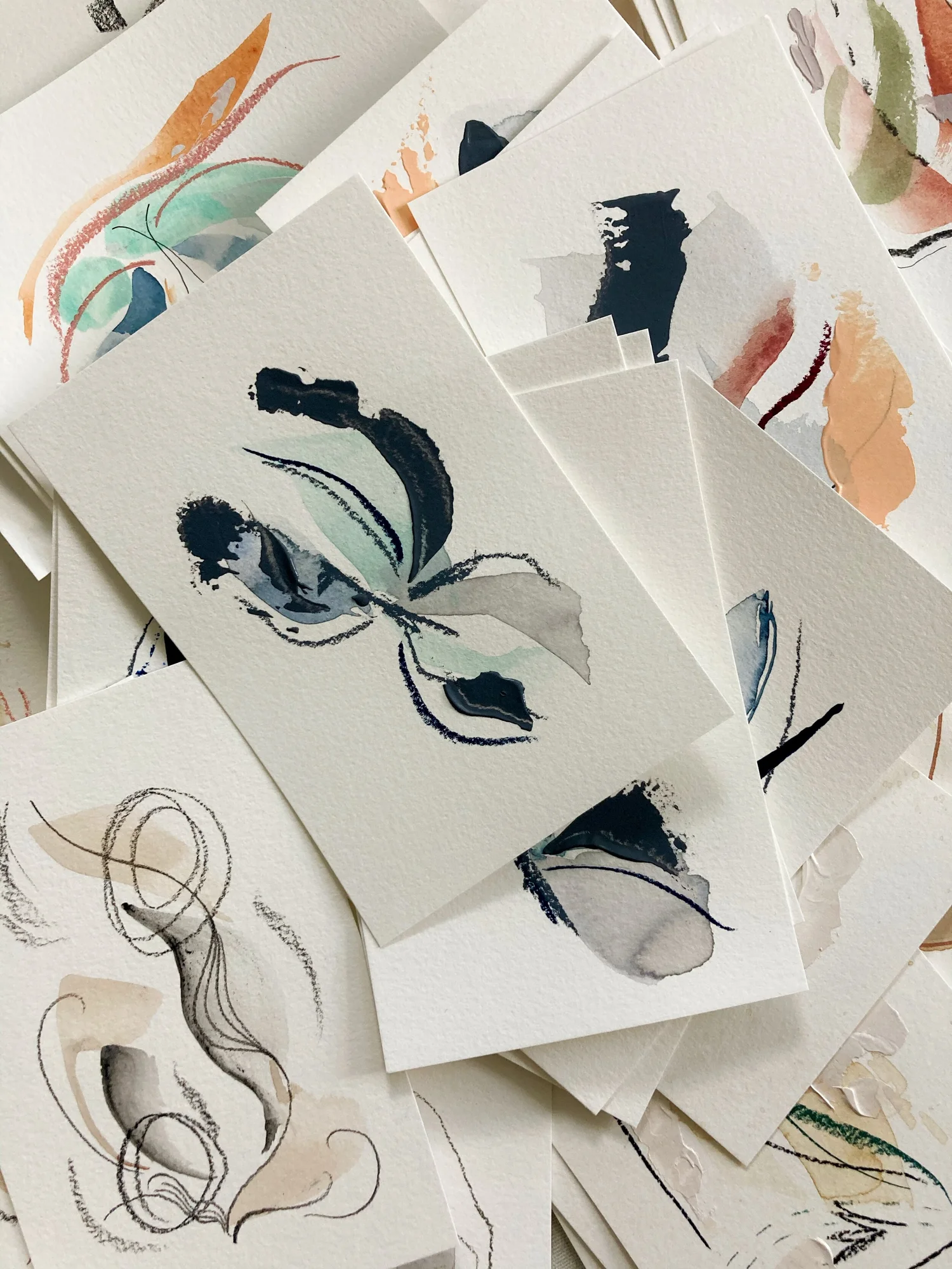Abstract Mini Paintings and Painting Process by Emily Newman of Emily ...