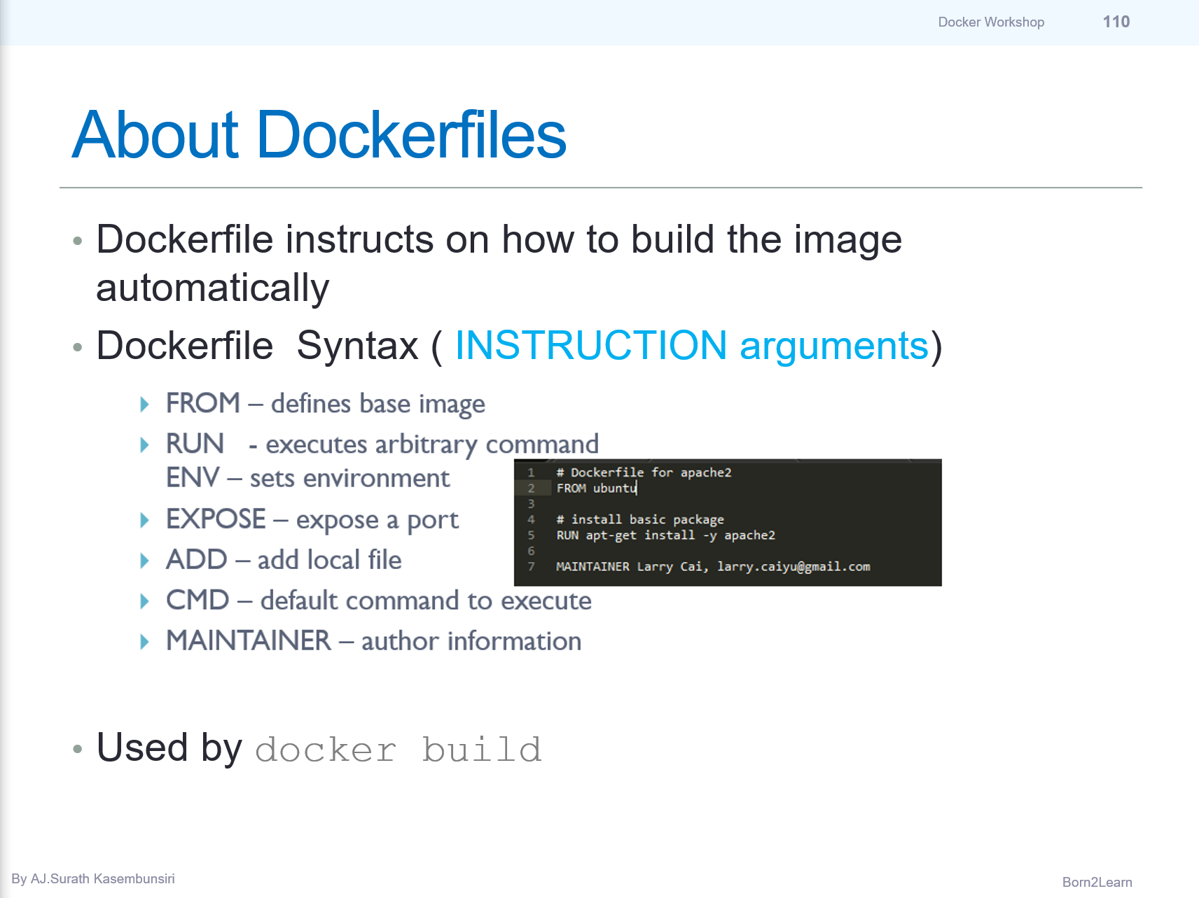 อบรม Docker สำหรับผู้เริ่มต้น — Born2Learn