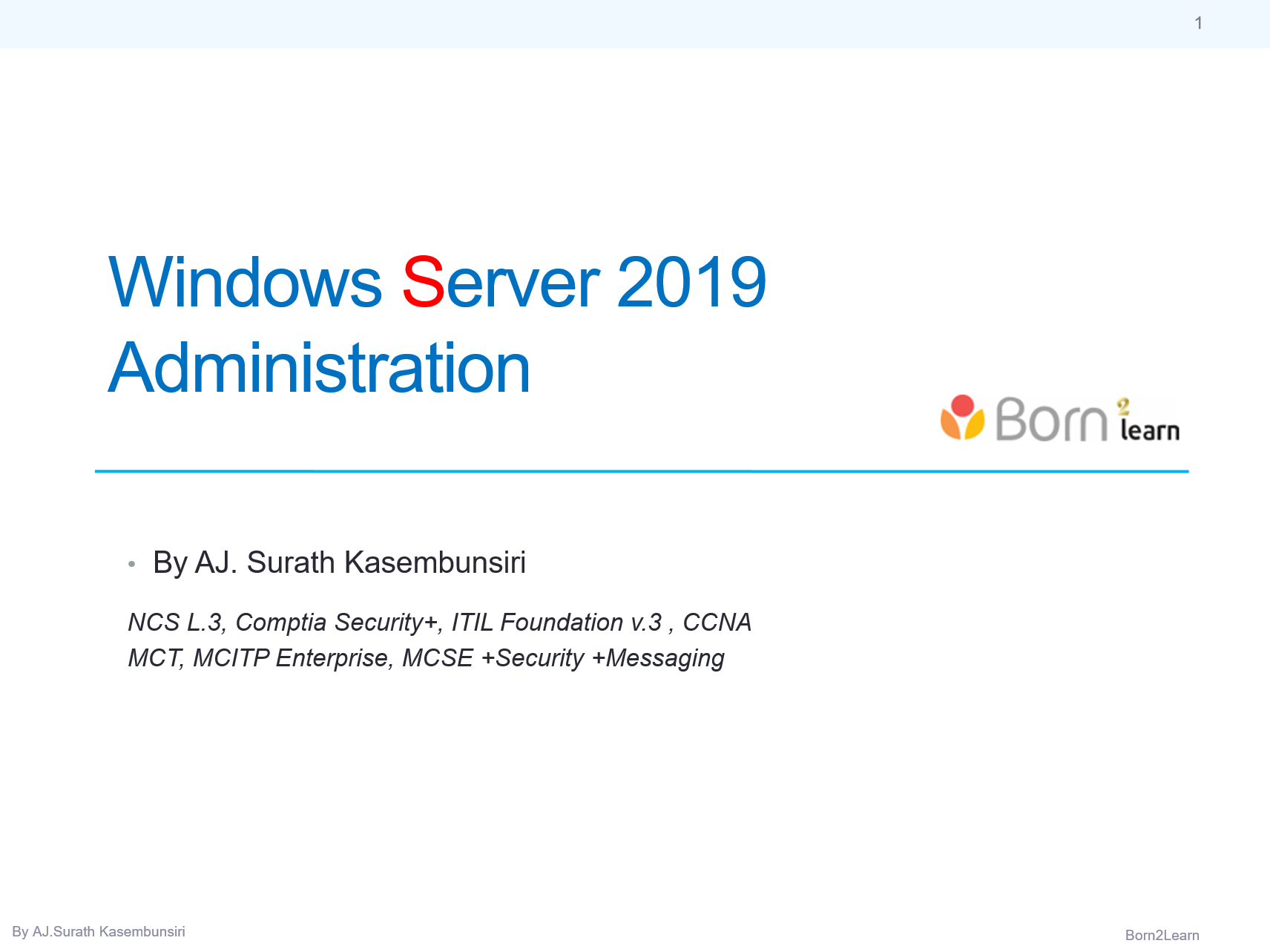 อบรม windows server — Born2Learn