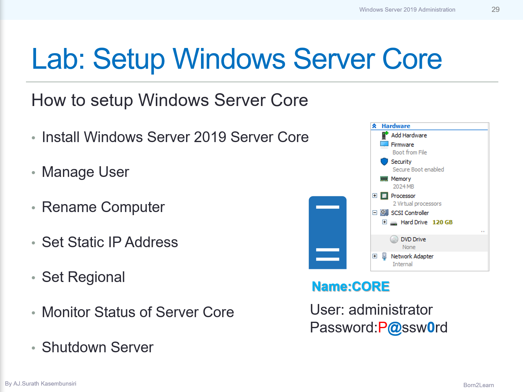 อบรม windows server — Born2Learn