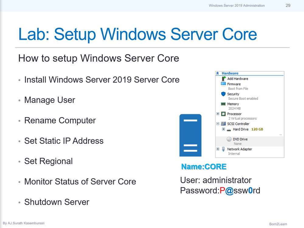 อบรม windows server — Born2Learn
